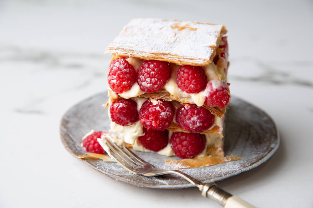 Raspberry Mille Feuille with Maple Custard - Maple from Canada